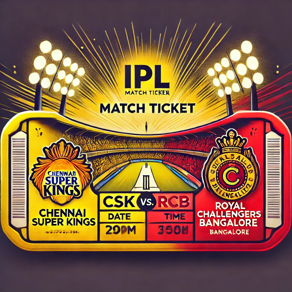 CSK vs RCB IPL Tickets Price & Booking Details 2025 - IPL Tickets Price 2025